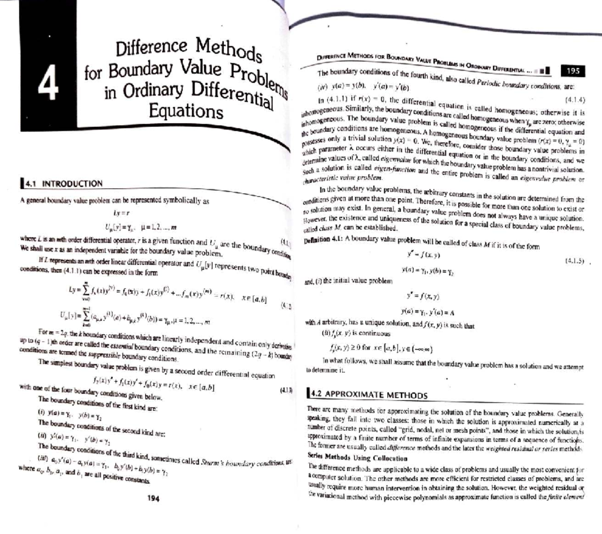 Difference Methods for Boundary Value Problems in Ordinary Differential ...