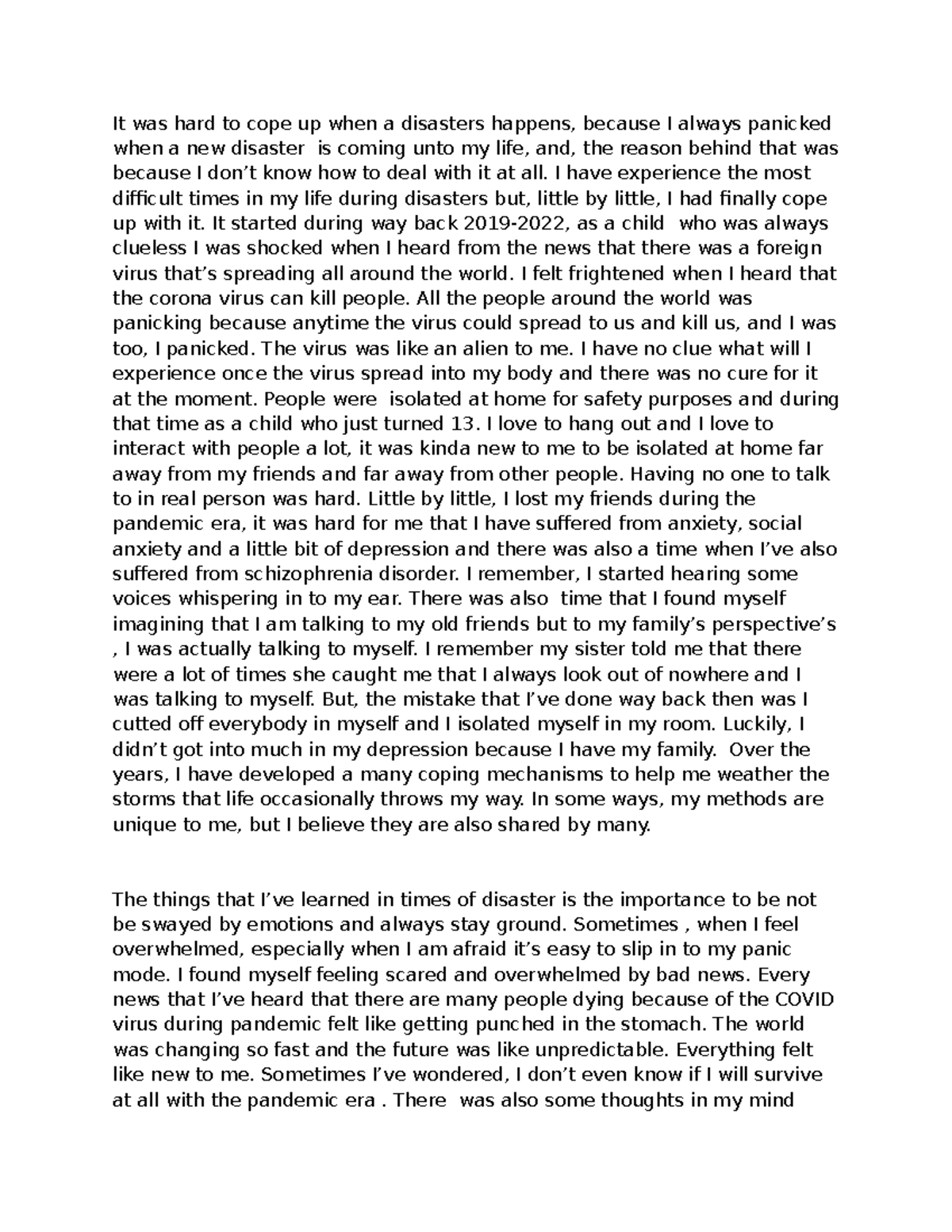 Coping Mechanisms During COVID-19: Personal Reflections and Insights ...