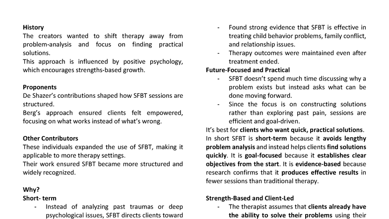 SFBT Reporting: Understanding Strength-Based Focused Therapy Techniques ...