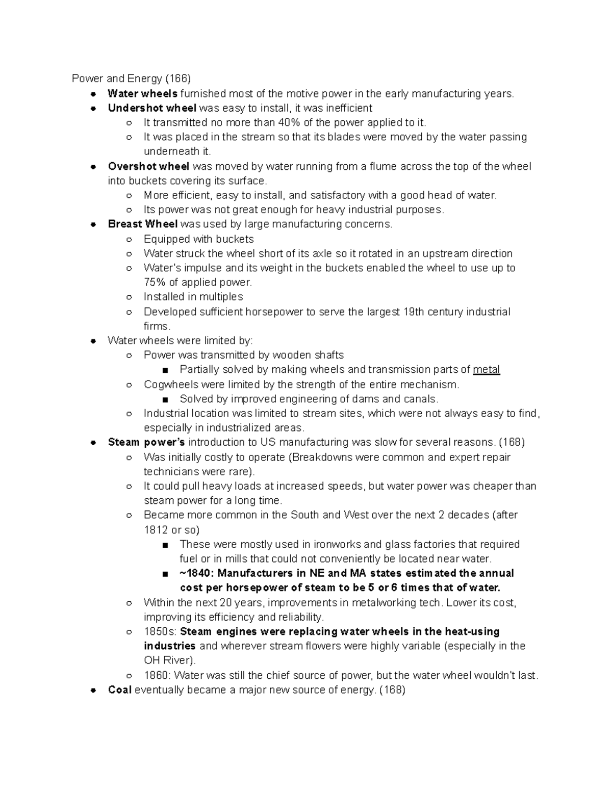 HIUS 2061 Chapter 10 (166-171) - The Evolution of Power Sources in ...