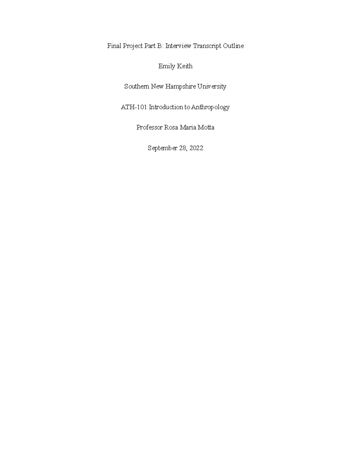 5-2 Final Project Part B Milestone Two Interview Transcript Outline ...