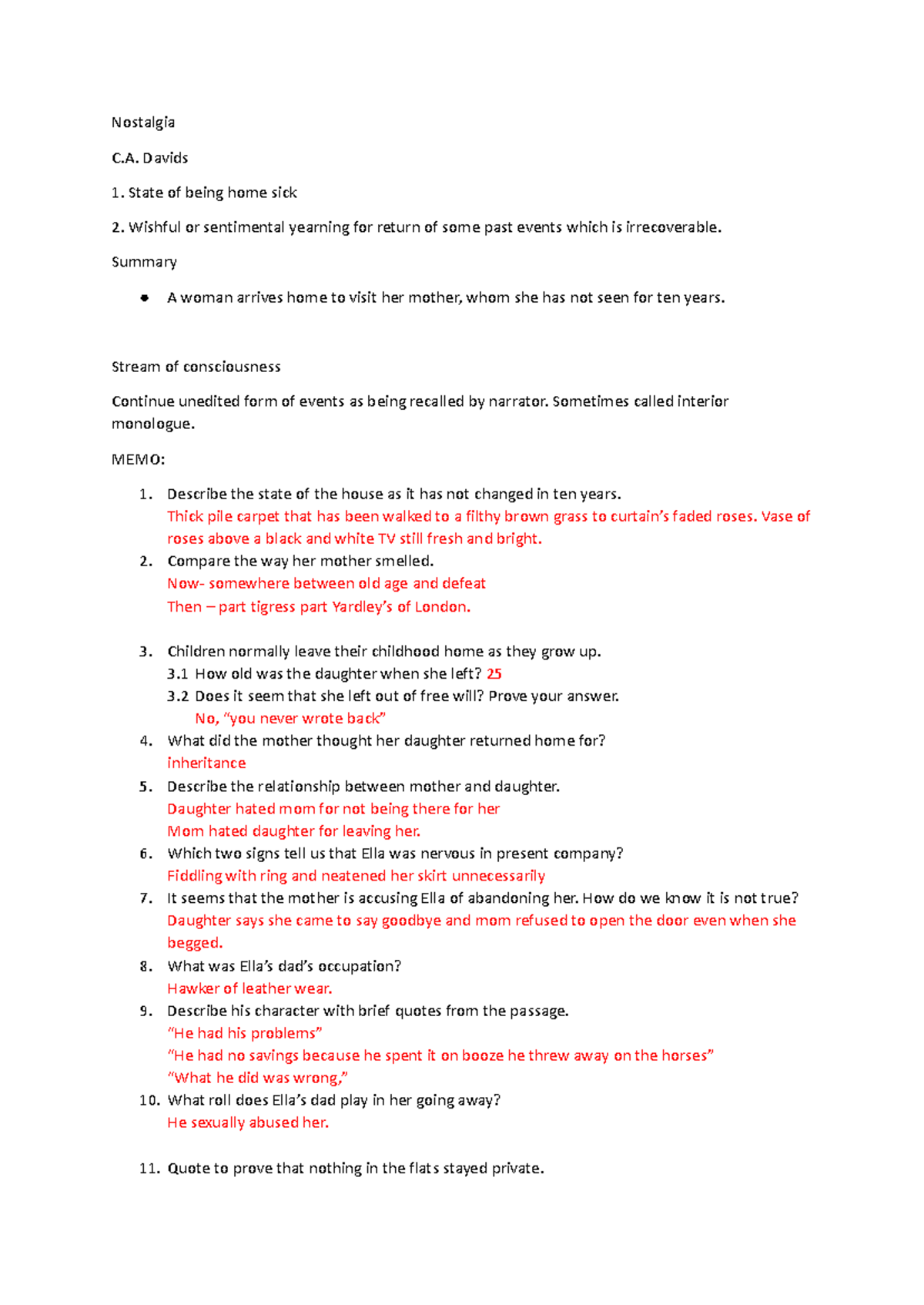 Nostalgia Analysis: Key Q&A Insights and Reflections on Relationships ...