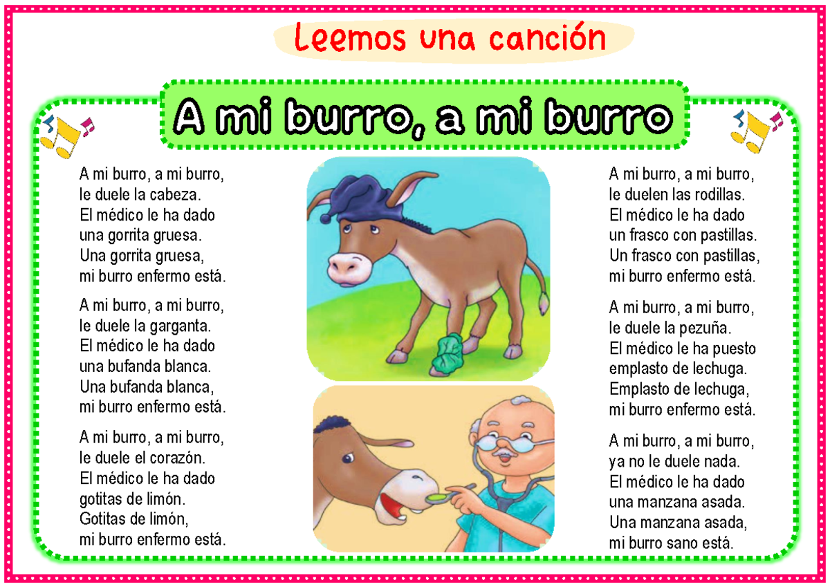Ficha A MI Burro - Leemos Juntos (Maestra Janet) - Studocu