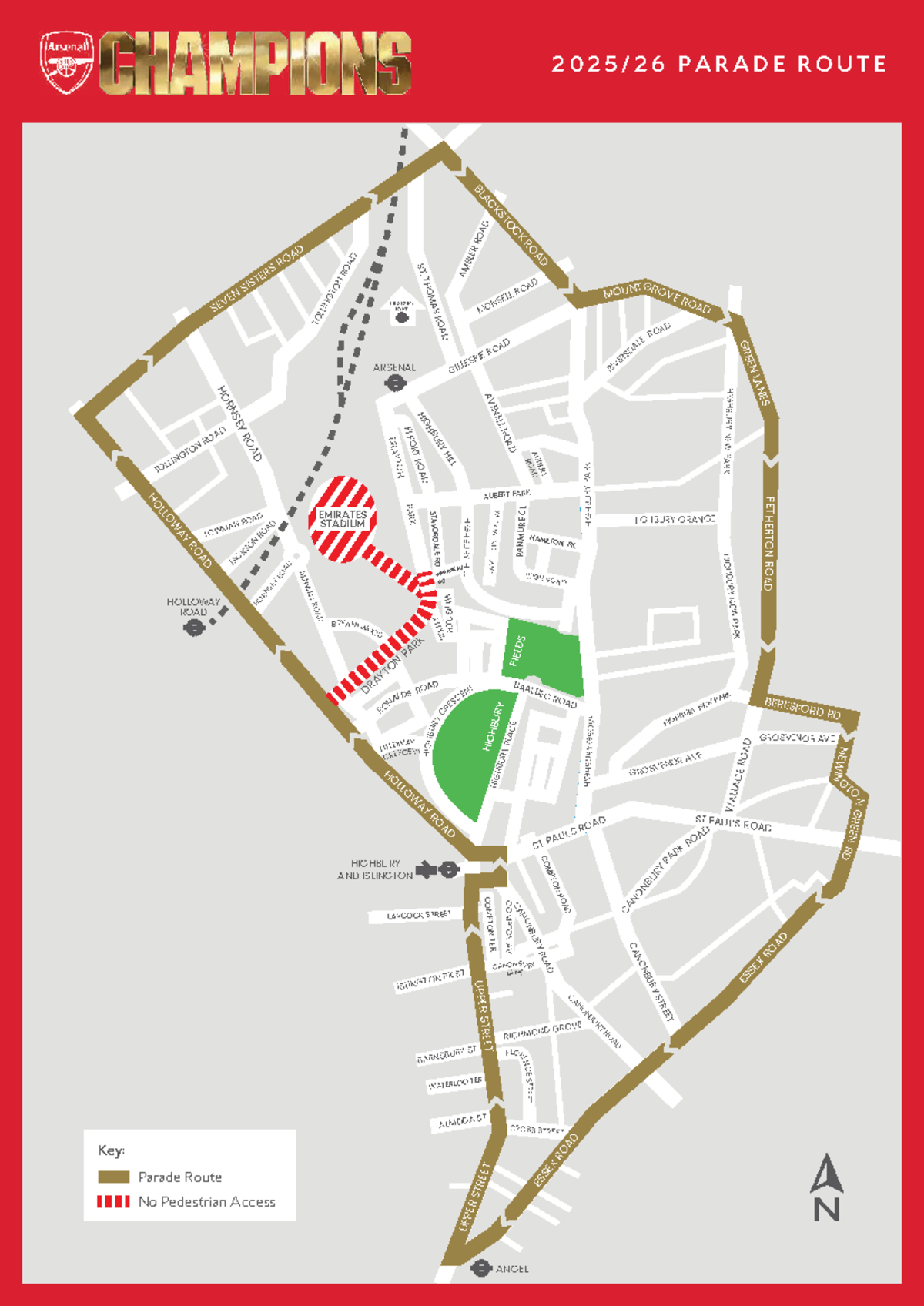 2025/26 Champions Parade Route Map - Studocu
