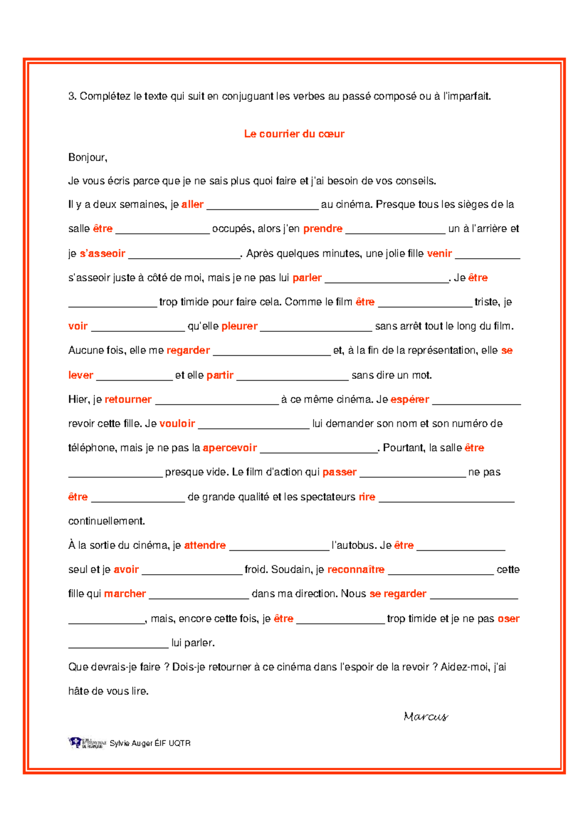 Passé Composé - Exercices de Grammaire DELF A2 - Studocu