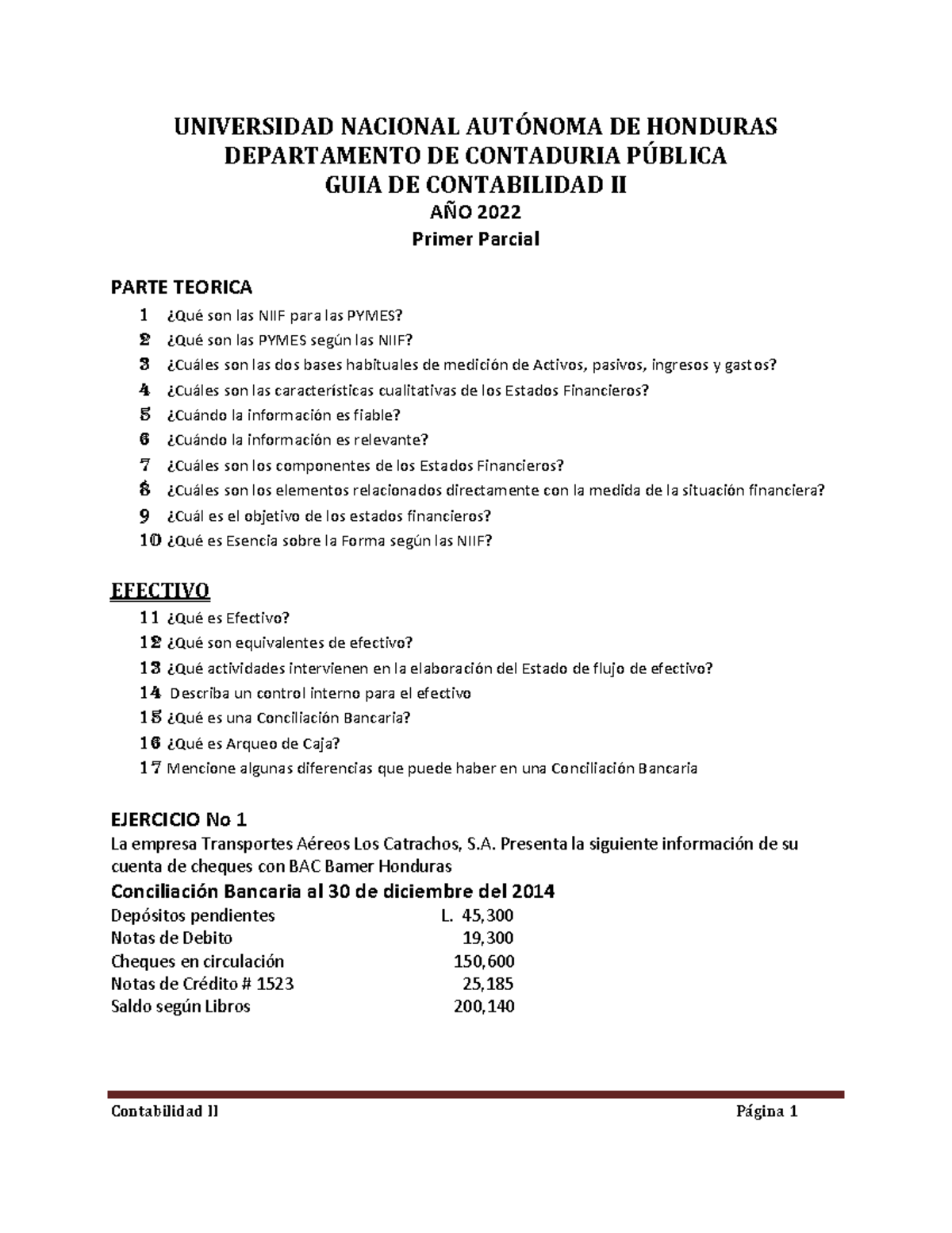 Guia1 - Guia - UNIVERSIDAD NACIONAL AUT”NOMA DE HONDURAS DEPARTAMENTO DE CONTADURIA P⁄BLICA GUIA ...