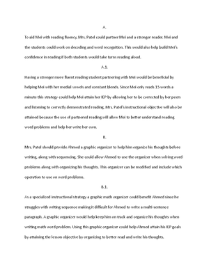 D152 Task 1 - Passed - Amber Jeffries D152 Inclusive Classroom January ...