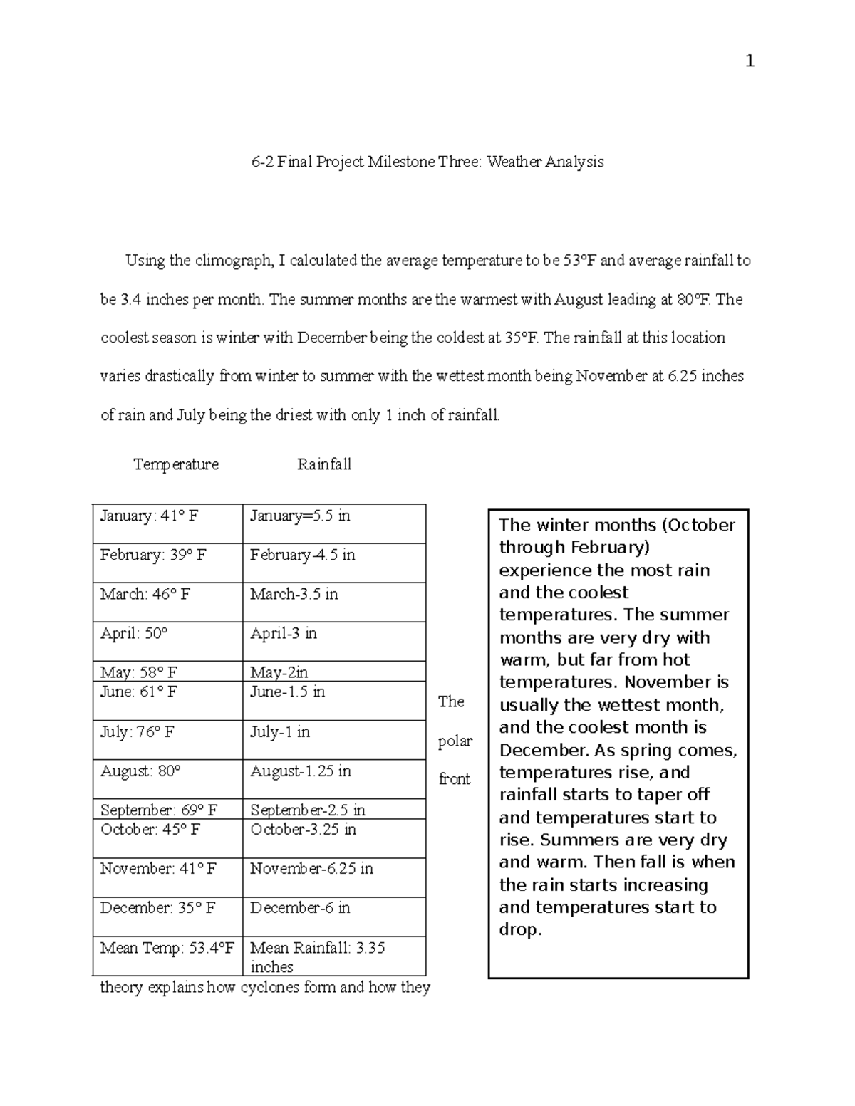 6-2 Final Project Milestone 3: Comprehensive Weather Analysis - Studocu