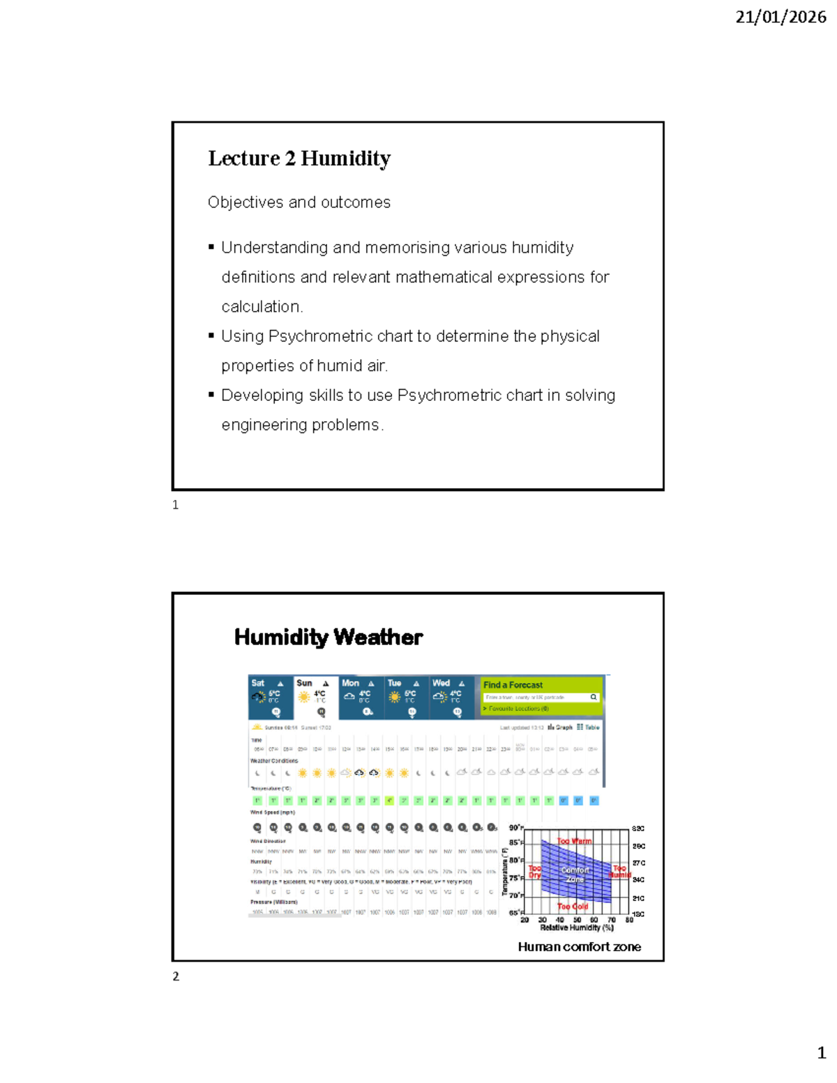 CE2CET Lecture 2: Understanding Humidity and Psychrometric Applications ...