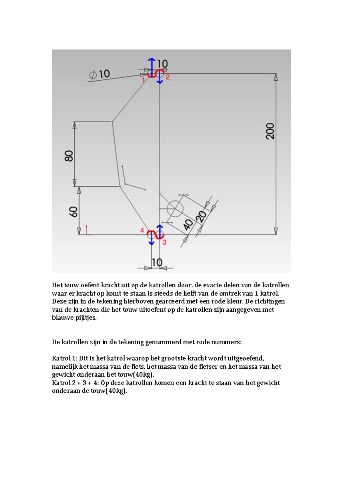 Krachtenanalyse van Katrollen in Fietstoepassingen - Practicum ...