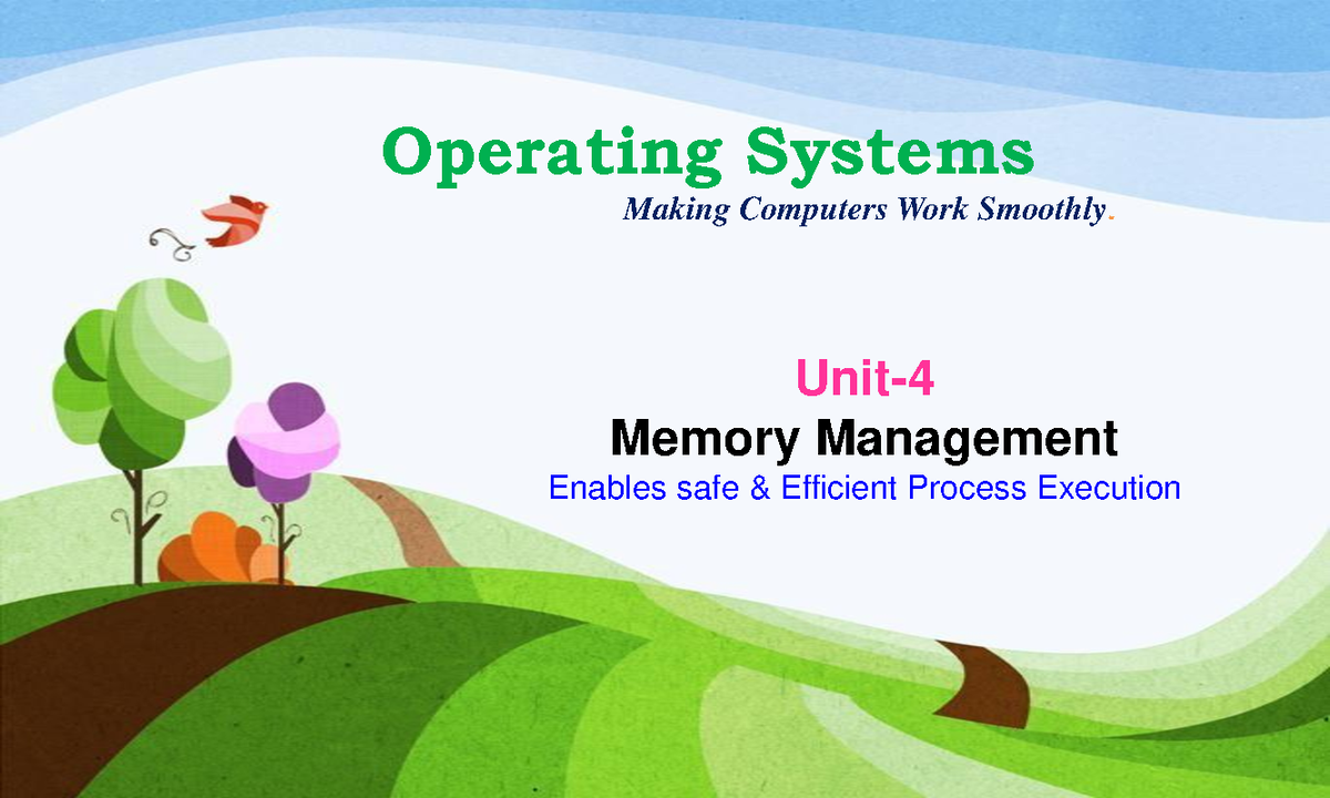 Unit 4: Memory Management in Operating Systems (R23 JNTUK) - Studocu