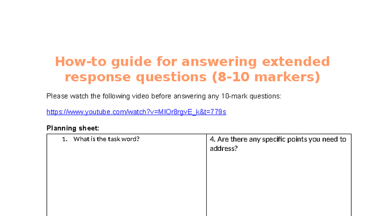 Legal Studies Unit 3 & 4: Extended Response Question Guide (10 Marks) - Studocu