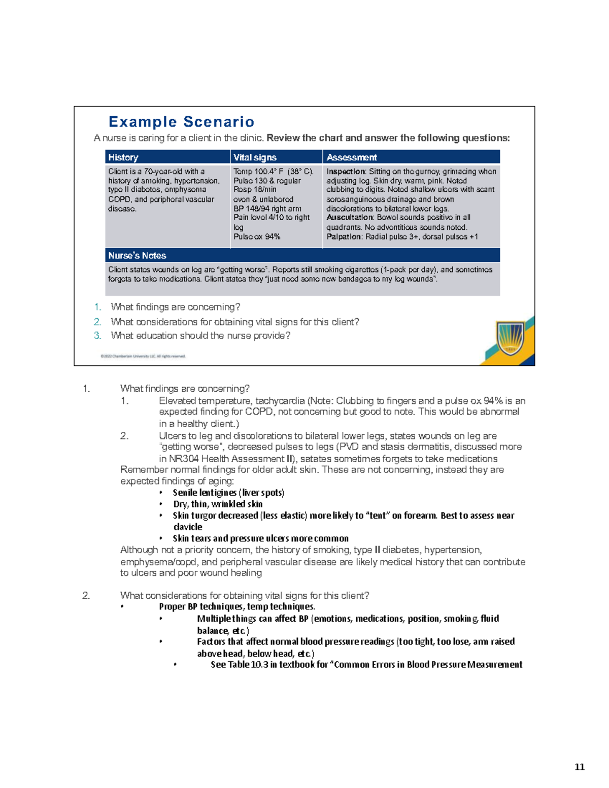 NR302 Week 3 Concepts Review: Nursing Assessment & Vital Signs - Studocu