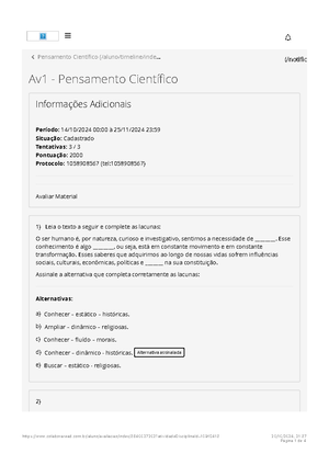 [Solved] Leia com ateno a frase a seguir e complete as lacunas O ...