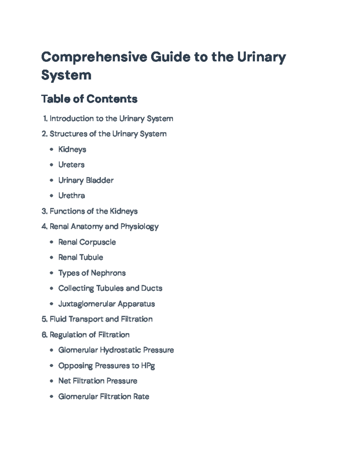 Comprehensive Guide to the Urinary System - Anatomy and Functions - Comprehensive Guide to the ...