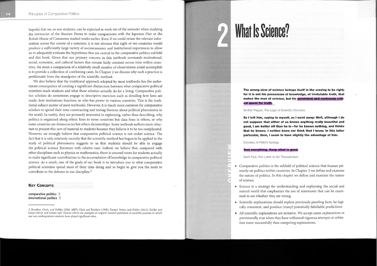 "Comparative Politics: Key Concepts and Scientific Methods (POL 101 ...