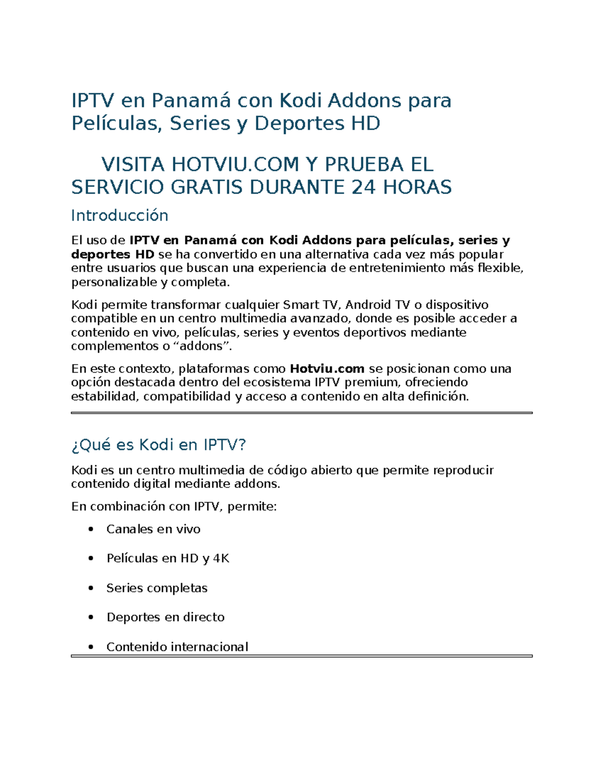 IPTV en Panamá con Kodi: Guía para Smart TV y Dispositivos - Studocu