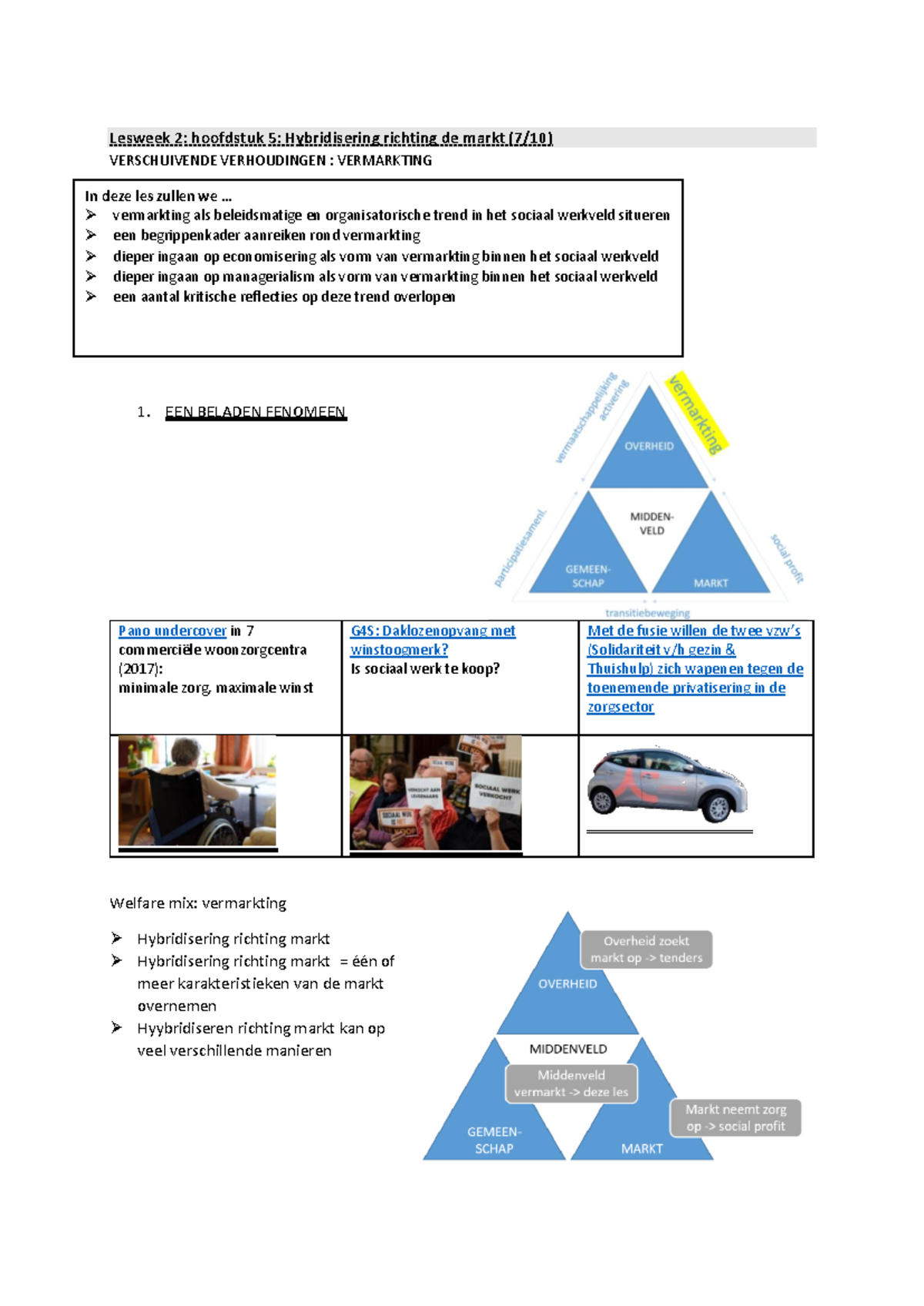 Hoofdstuk 5 - Lesweek 2: hoofdstuk 5: Hybridisering richting de markt (7/10) VERSCHUIVENDE - Studocu