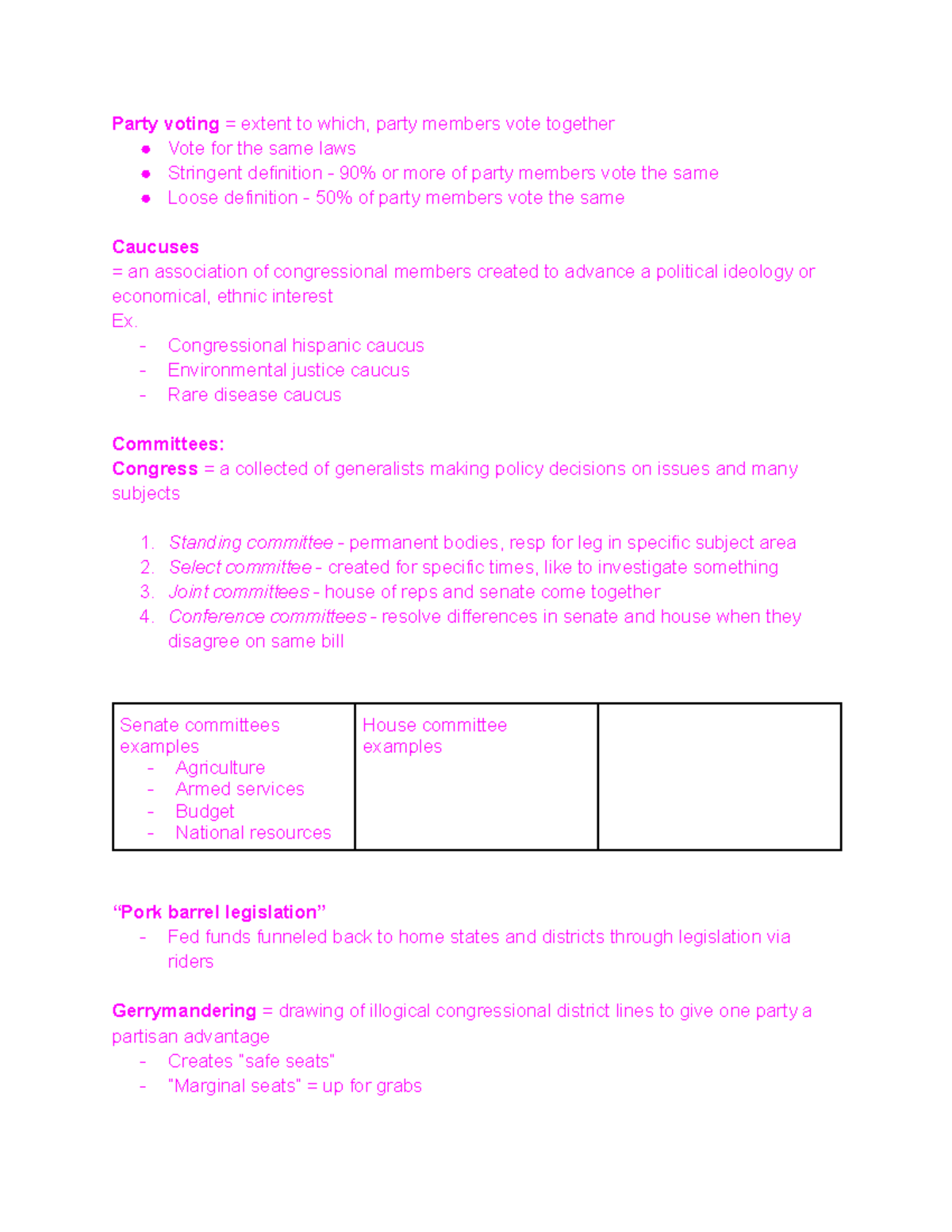 CIVICS NOTES - Political Parties and Media Overview - Party voting ...