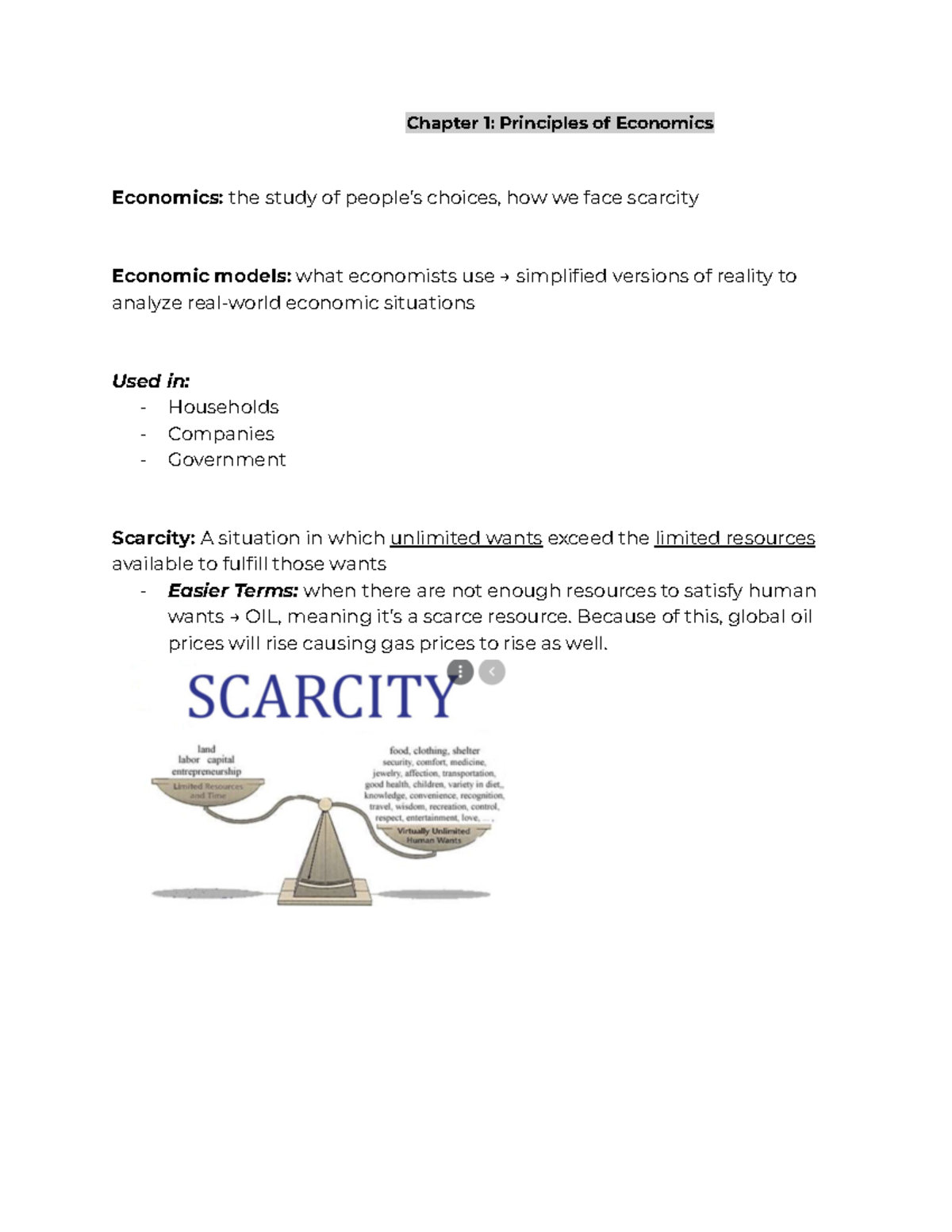 Final Exam Study Guide for Economics (ECO 001) - Studocu