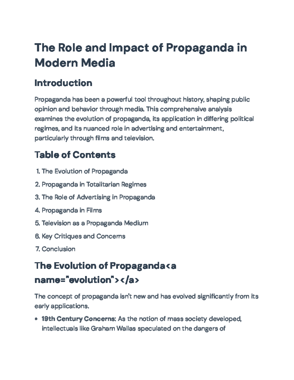 The Role and Impact of Propaganda in Modern Media Analysis - The Role ...