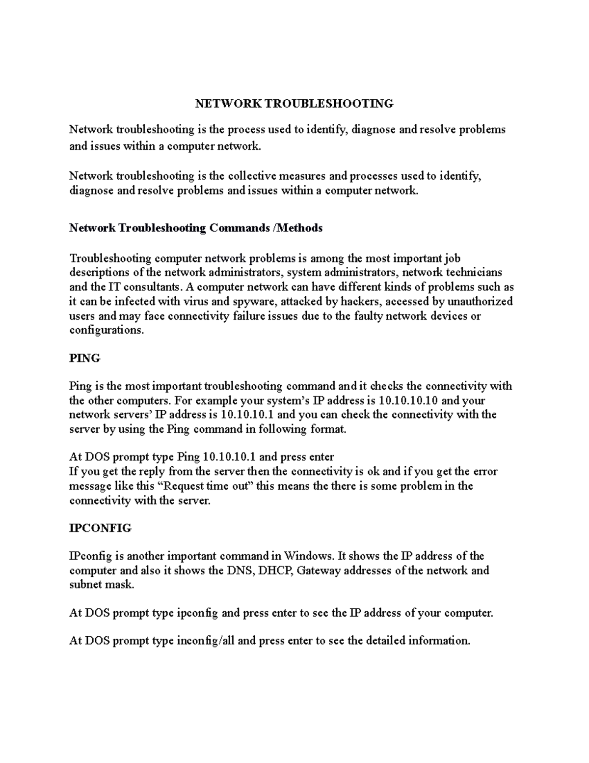 Network Troubleshooting & Security Overview: Key Concepts & Methods ...