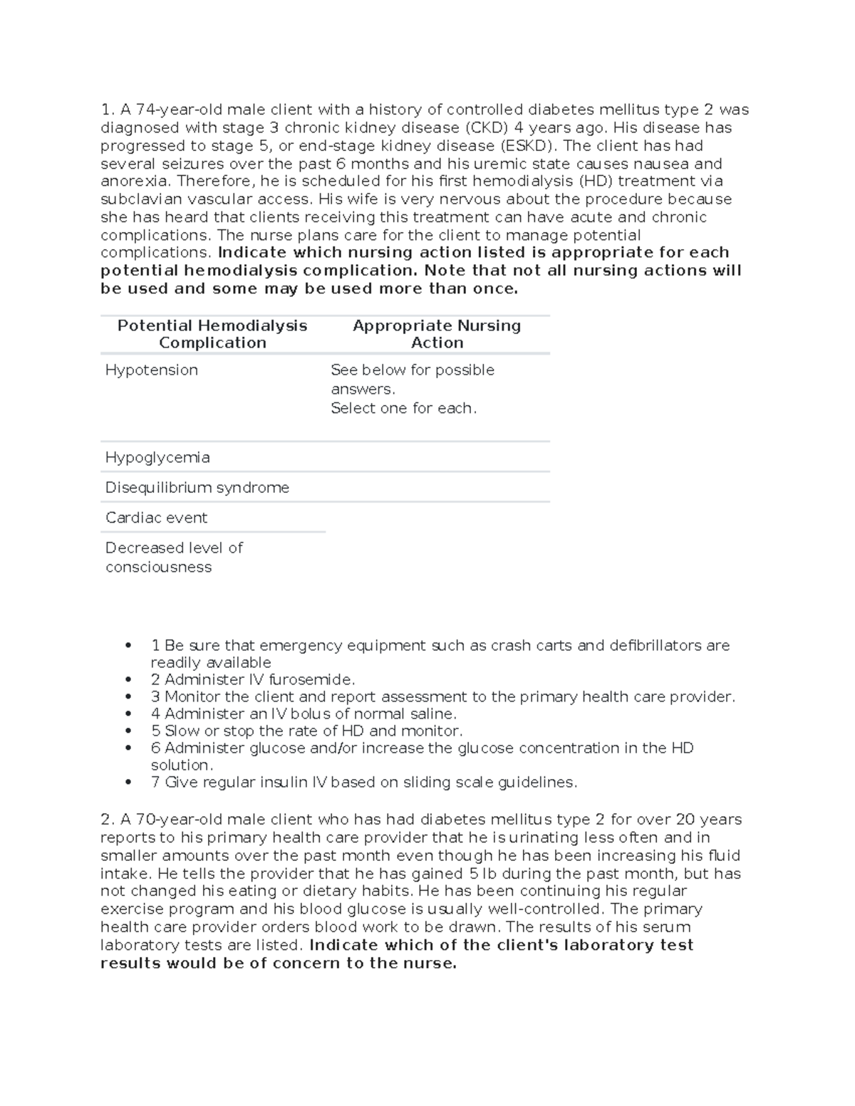 Renal Case Study: Nursing Management of Complications in CKD Patients ...