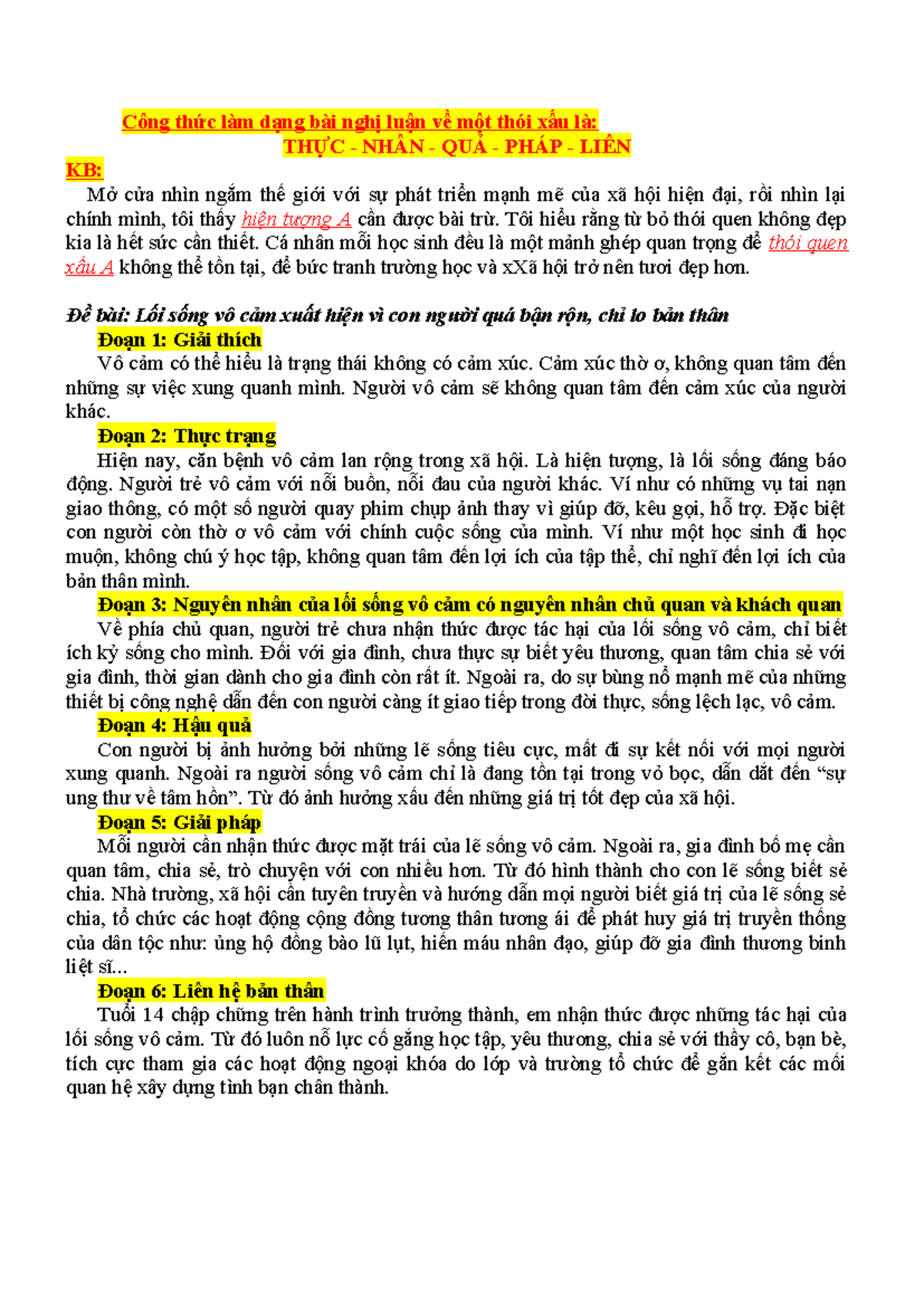 Lối sống vô cảm: Nghị luận về thói xấu trong xã hội hiện đại - SDDDD ...