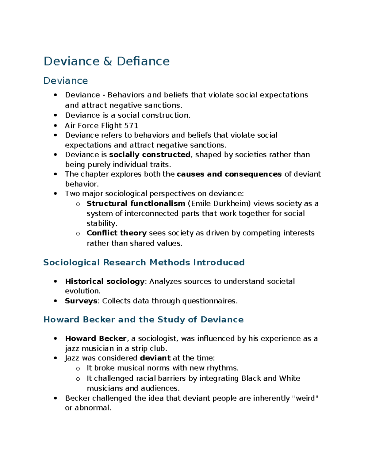 Theories of Deviance: Strain, Differential Association, and Social ...