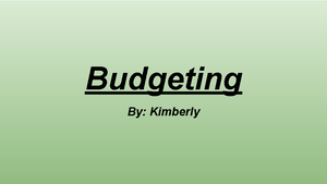 Case Study Personal Financial Planning (Project: Re-Evaluate Budget ...