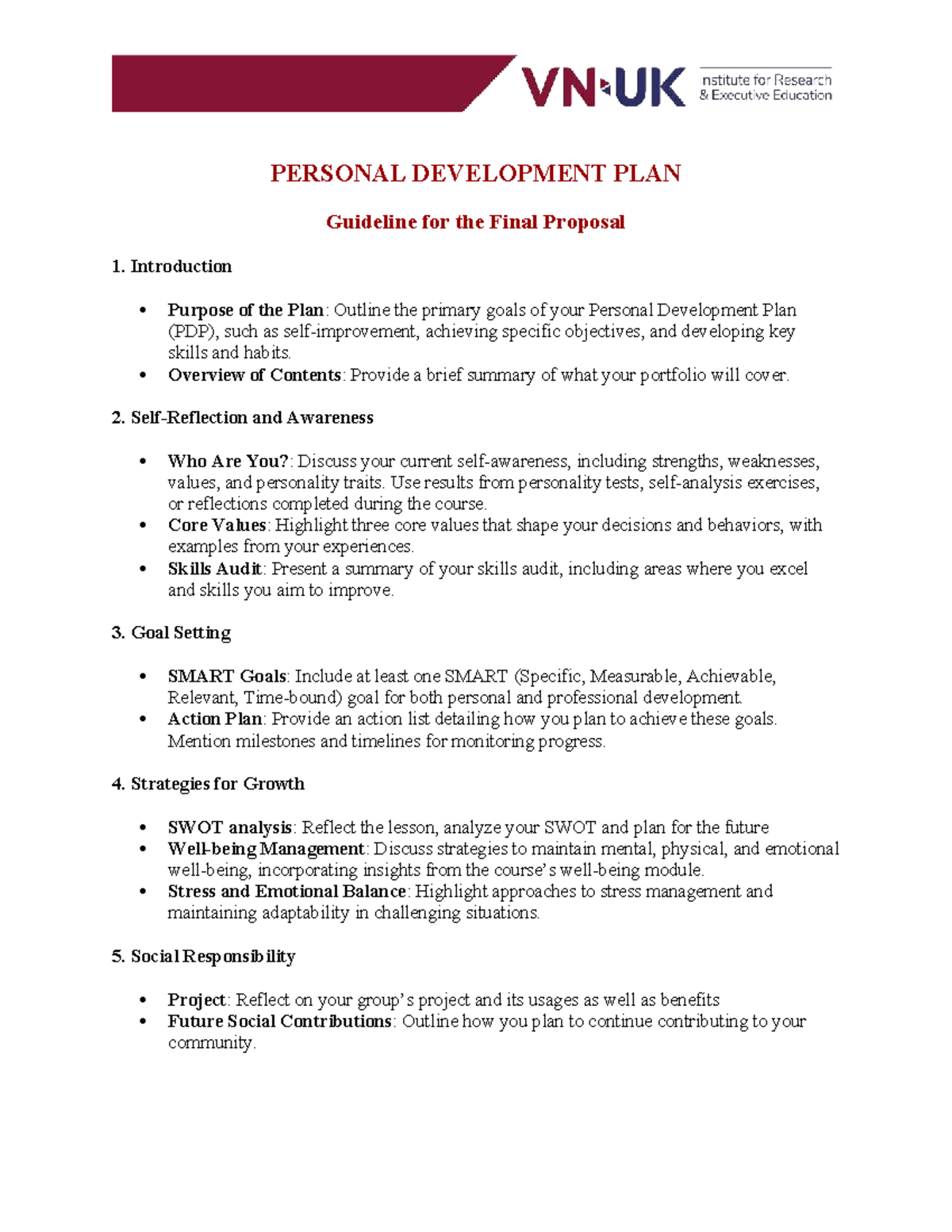 PDP Guideline for Individual Final Proposal: A Comprehensive Overview ...