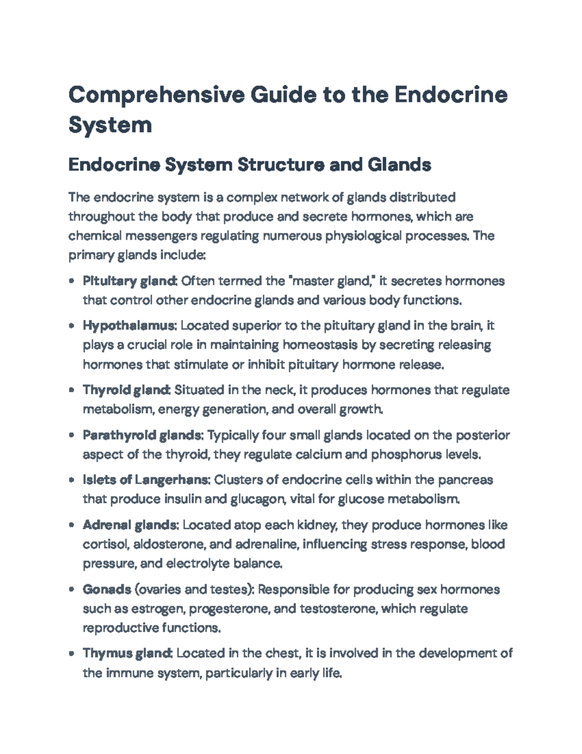Comprehensive Guide to Endocrine System Diseases & Diagnostics (BIO 101 ...