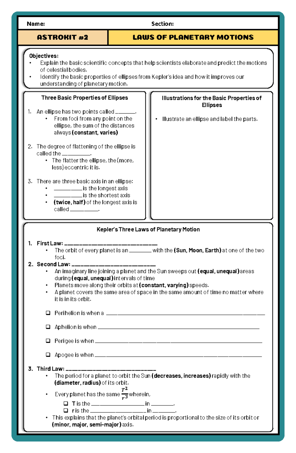 Astro Kit-Activity-Sheet-2-Laws-of-Planetary-Motion - Name: Section ...