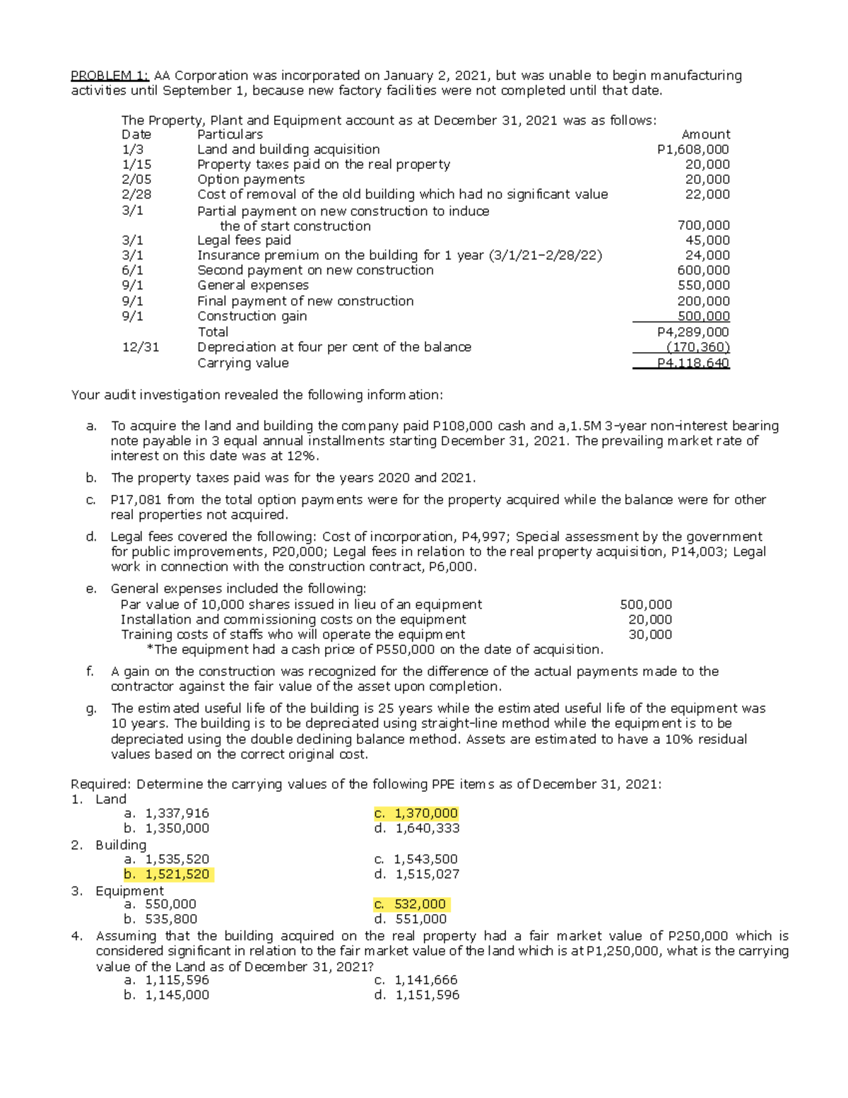 Audit of PPE and Intangibles: Comprehensive Analysis and Findings (ACCT ...