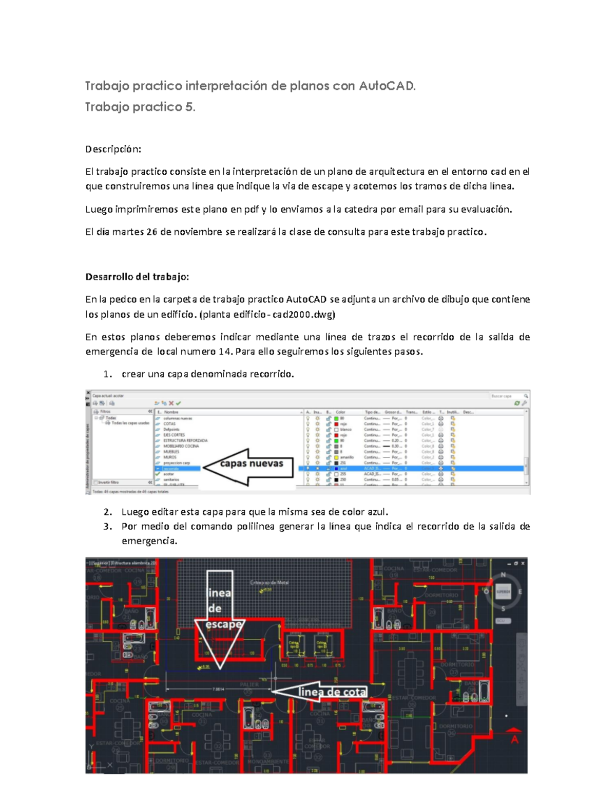 Trabajo Práctico 5 - 2024: Interpretación de Planos con AutoCAD - Studocu