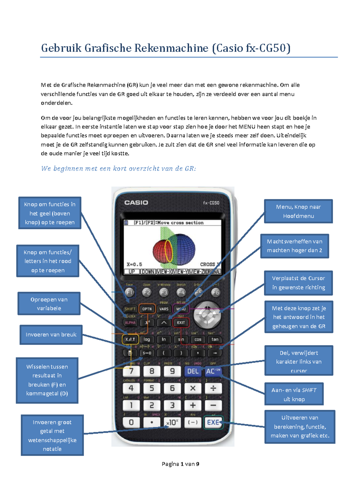 H3 Uitleg over het Run-menu voor Casio fx-CG50 Leerlingen 2023 ...