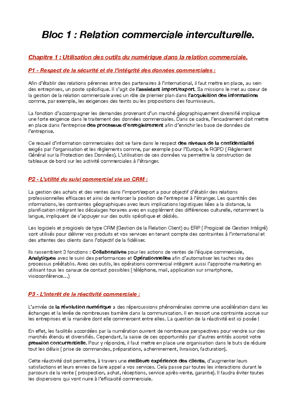 Bloc 1 - RCI : Outils Numériques et Gestion Commerciale Internationale ...