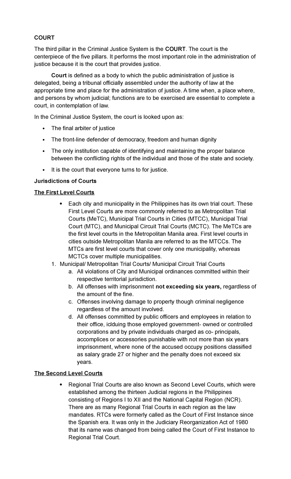 COURT 101: Understanding the Role and Jurisdiction in Criminal Justice ...
