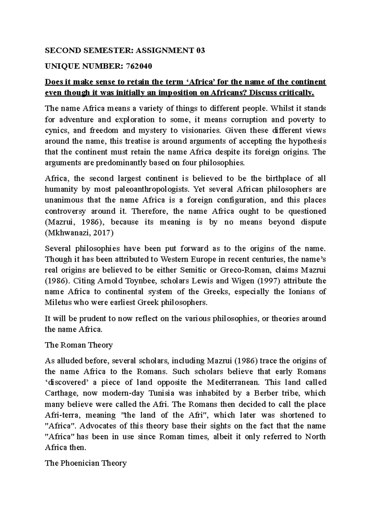 African Philosophy Trends and Their Impact on South Africa's CAPS History - Studocu