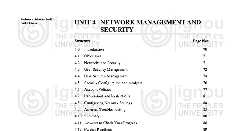 Network Administration With Linux: Unit 4 - Network Management ...