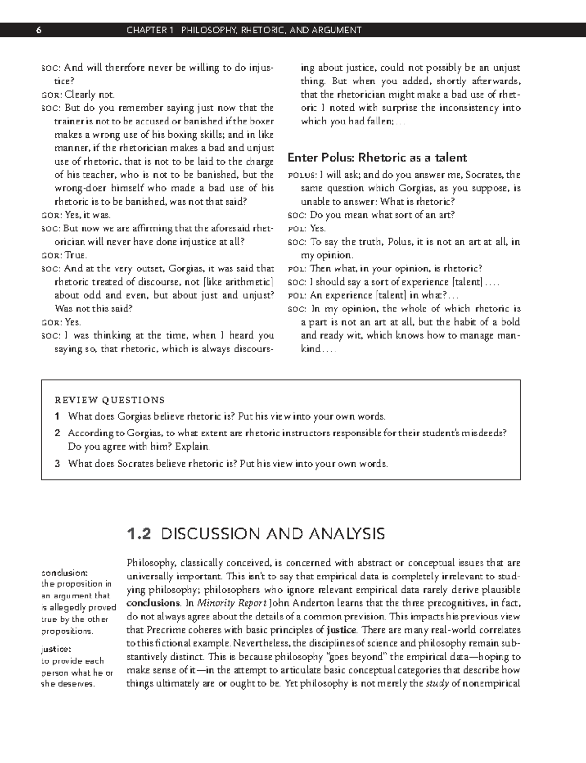 6 SOC 101 CHAPTER 1: Philosophy, Rhetoric, and Argument Analysis - Studocu