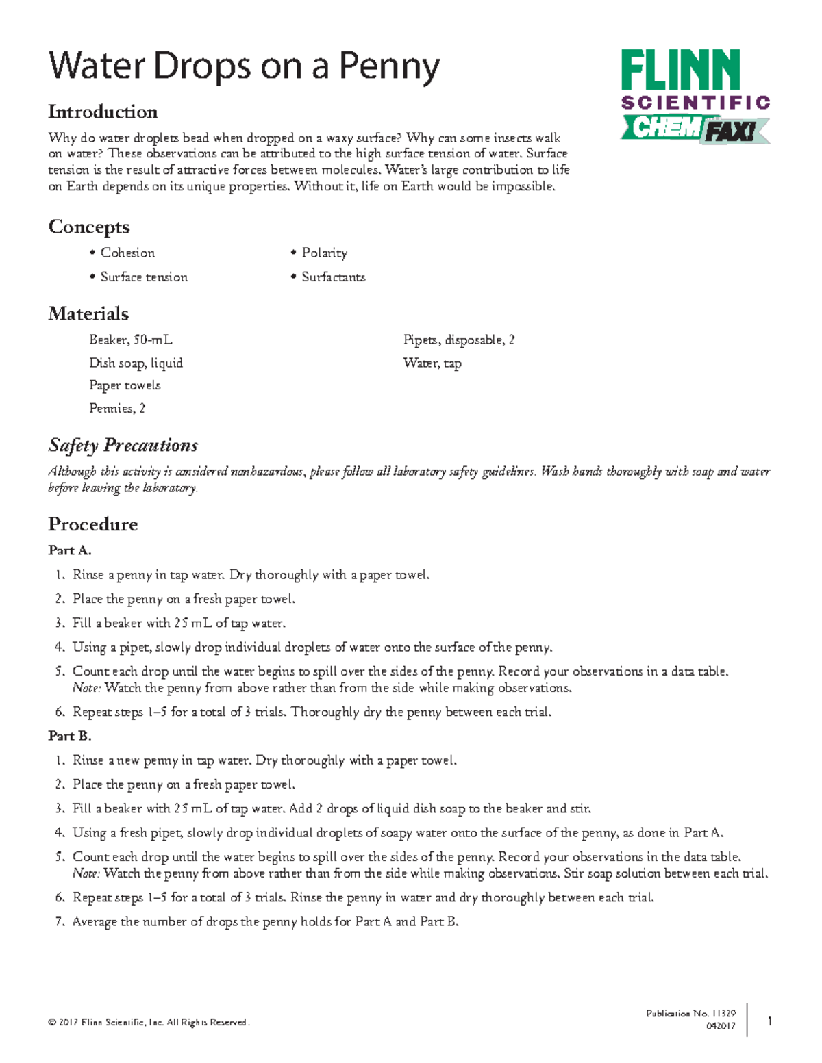 Water Drops on a Penny Lab: Exploring Surface Tension Phenomena - Studocu