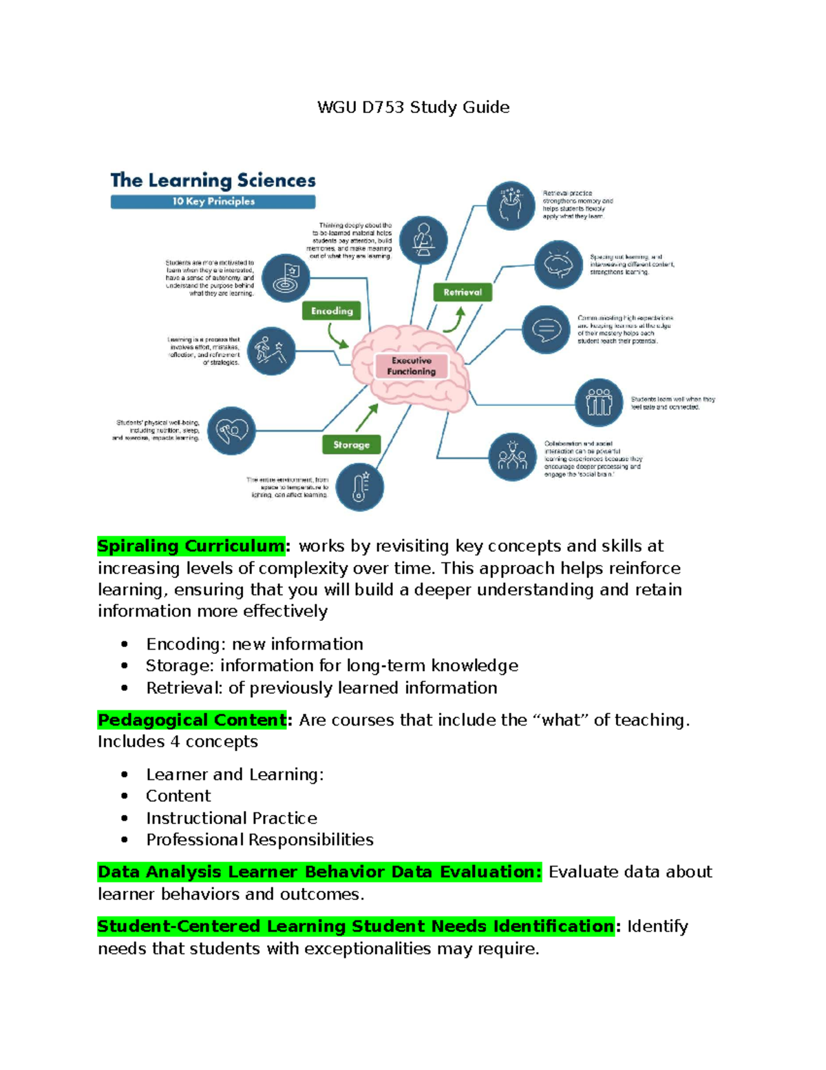 WGU D753 Final Exam Study Guide: Key Concepts and Strategies - Studocu
