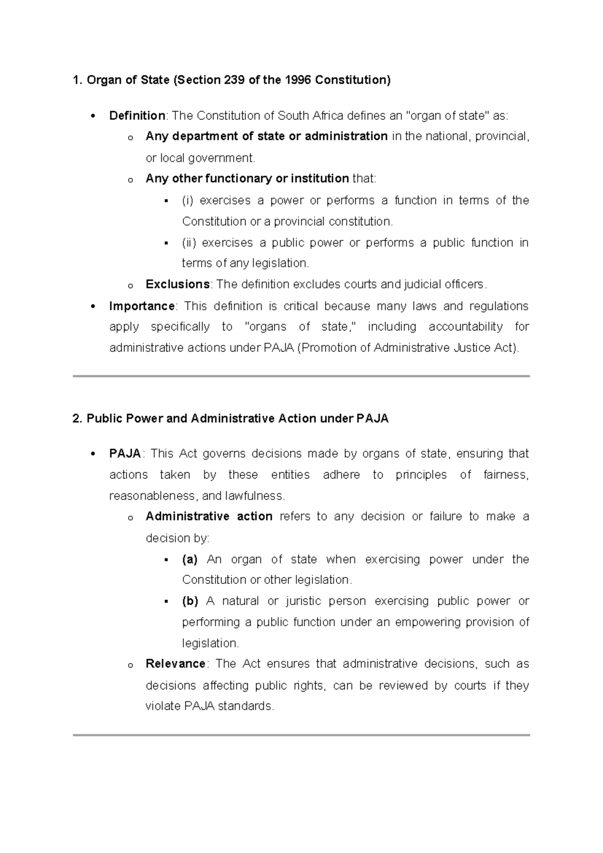 Exploring Public Power and Administrative Law: Insights on PAJA and ...