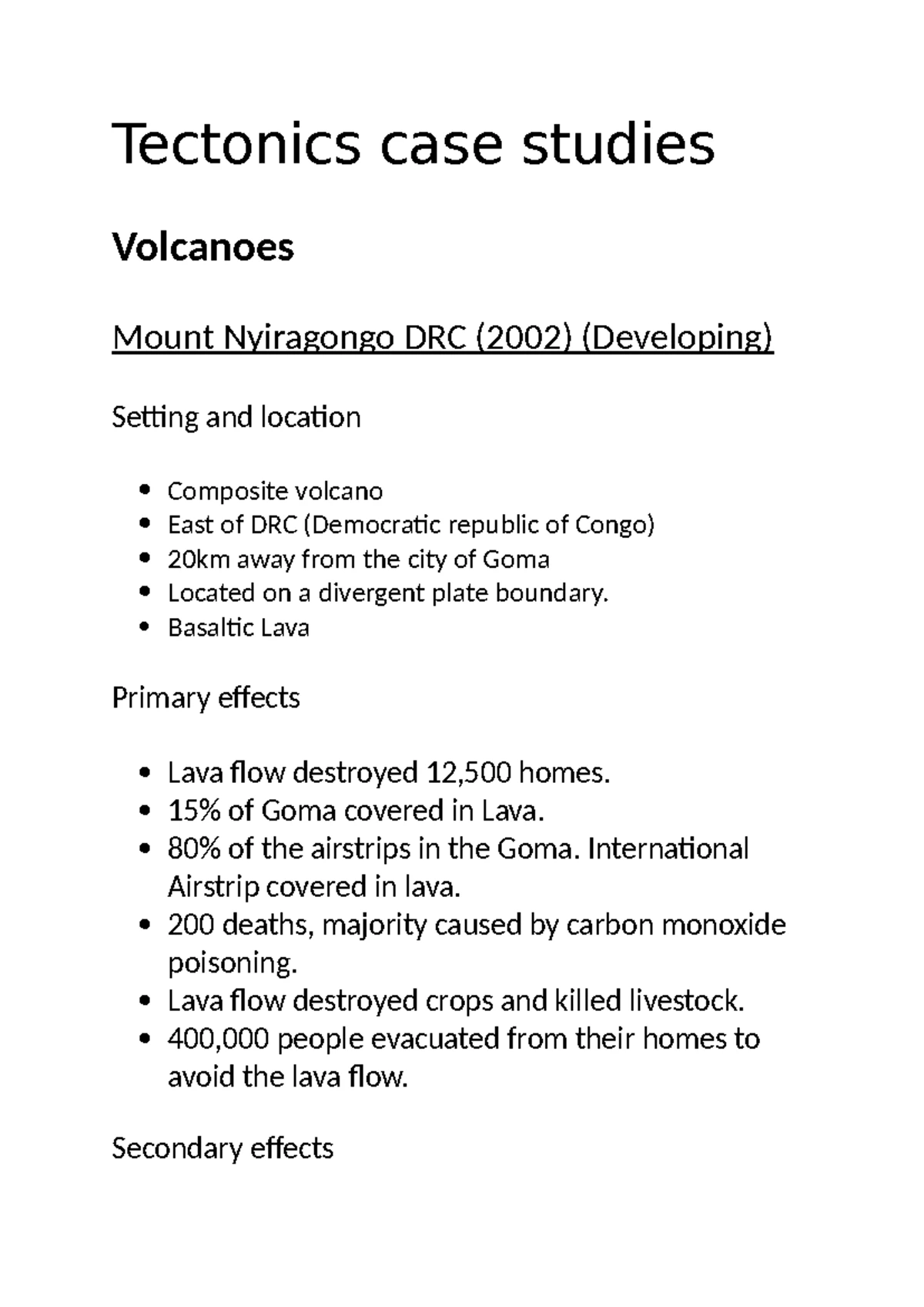 Earthquake Case Study: Chile 2010 Analysis and Recovery Overview - Studocu
