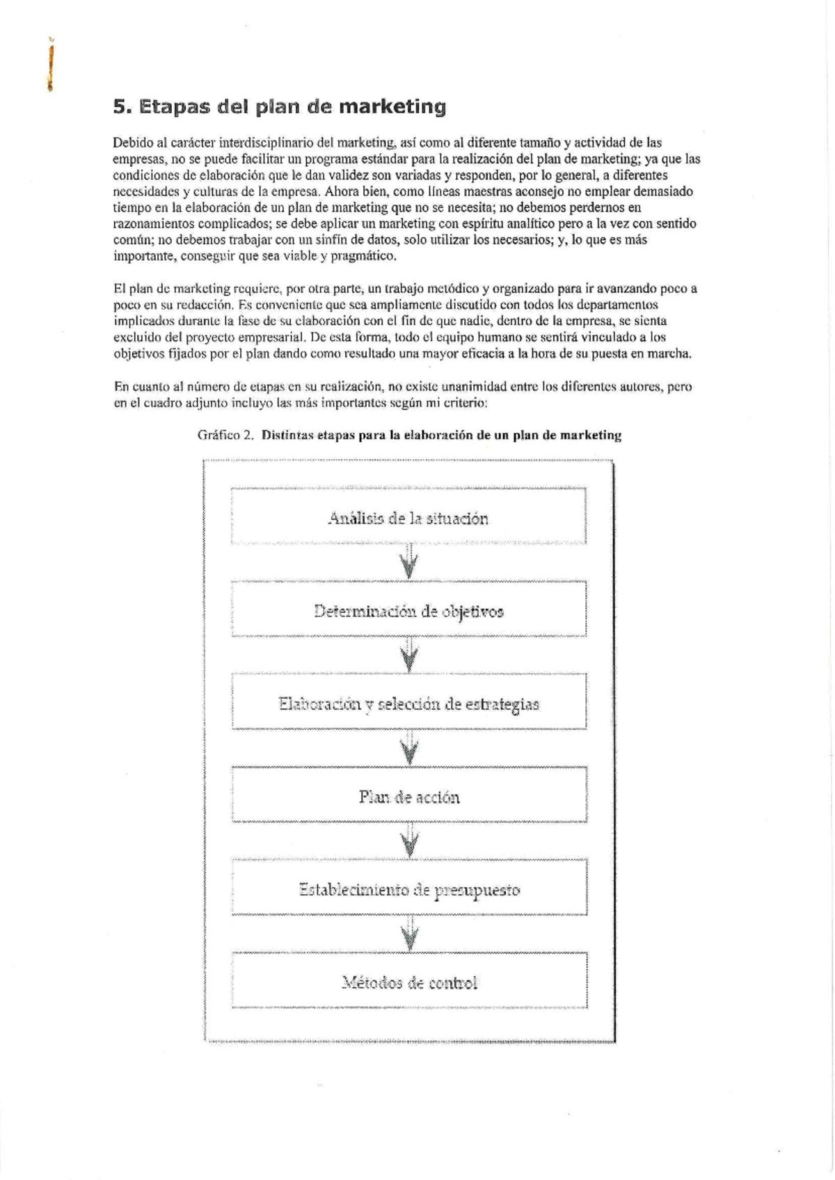 5. Etapas del Plan de Marketing: Guía Práctica y Estrategias - Studocu