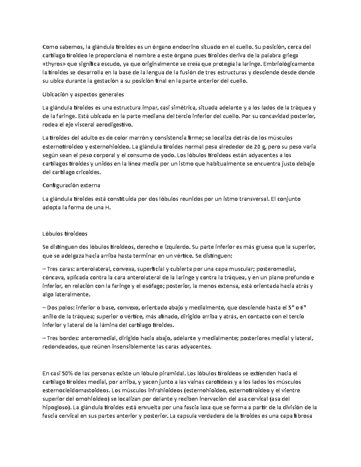 Trabho - kjhjkh - Como sabemos, la glándula tiroides es un órgano ...