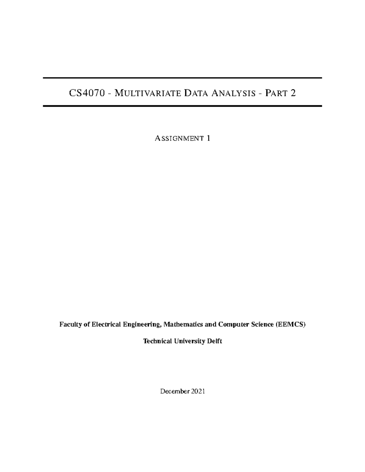 CS4070 Multivariate Data Analysis Part 2 Assignment 1 Solutions ...