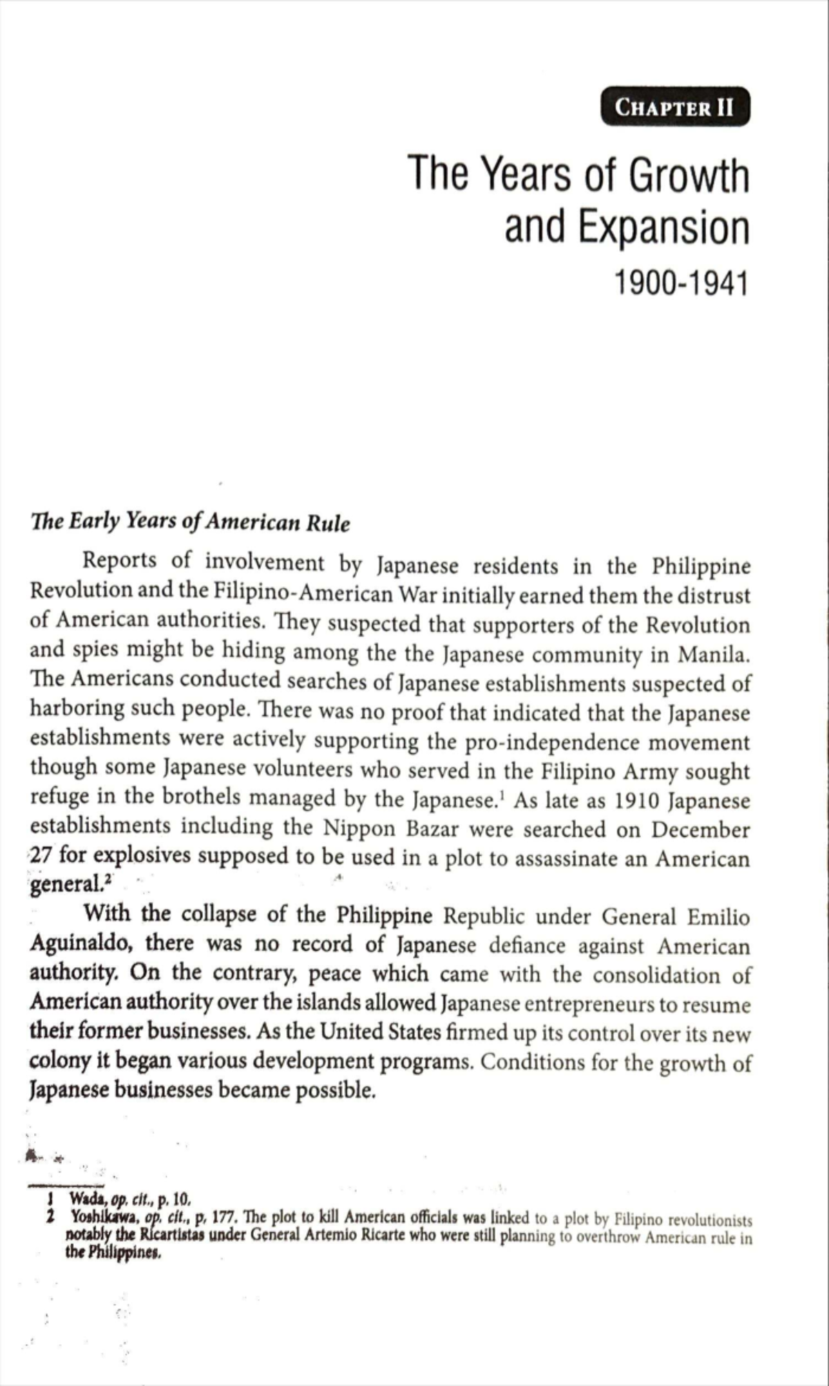 CHAPTER II: Growth and Expansion of Japanese Immigration in the ...