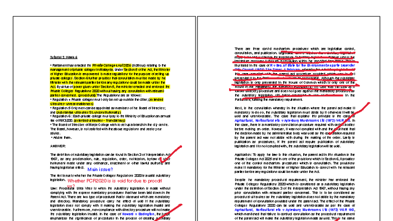 LWB06I - Tutorial 2: Analysis of Private Colleges Act 2025 Regulations ...